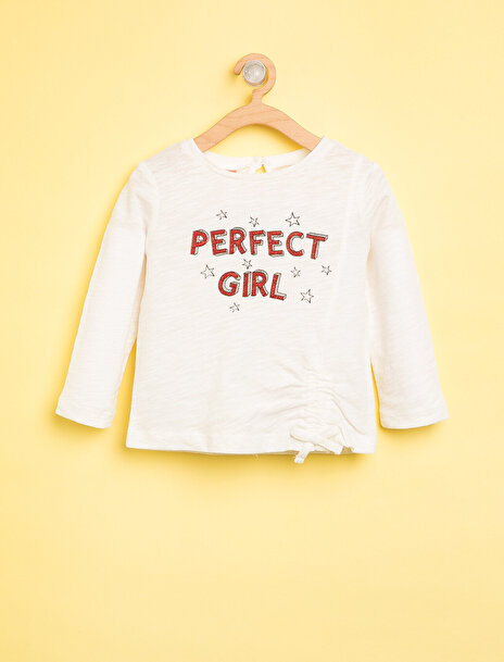Koton Kız Çocuk Yazılı Baskılı T-Shirt