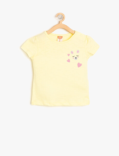 Koton Kız Çocuk Desenli T-Shirt
