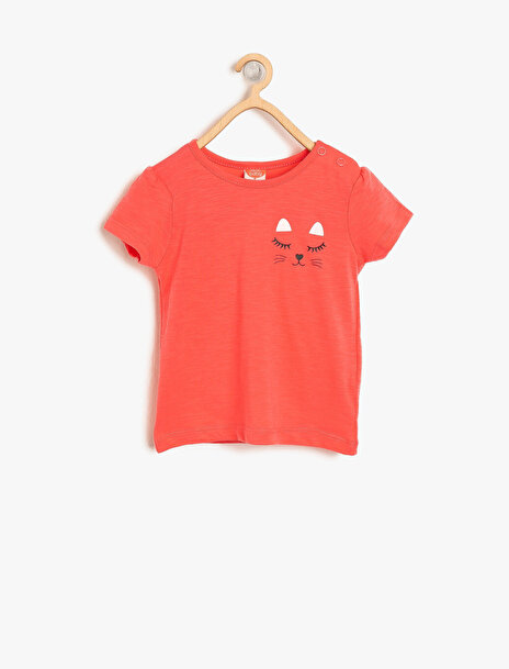 Koton Kız Çocuk Desenli T-Shirt