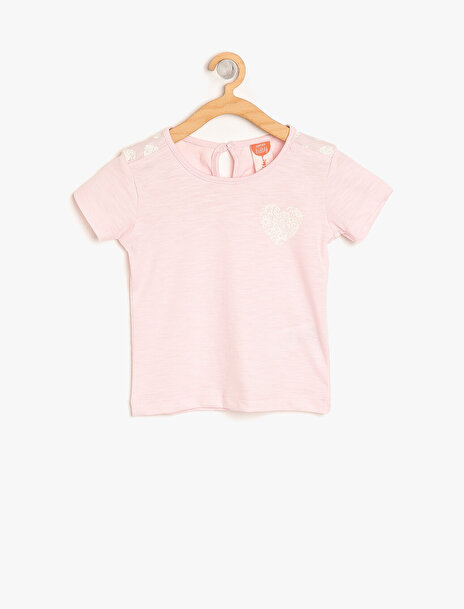Koton Kız Çocuk Desenli T-Shirt