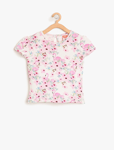 Koton Kız Çocuk Desenli T-Shirt