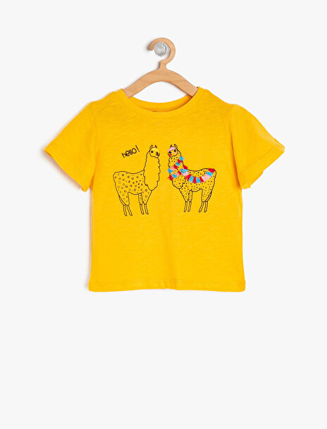 Koton Kız Çocuk Yazılı Baskılı T-Shirt