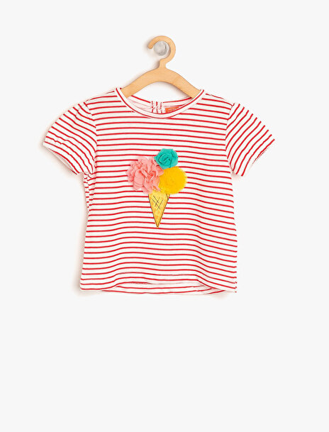 Koton Kız Çocuk Çizgili T-Shirt