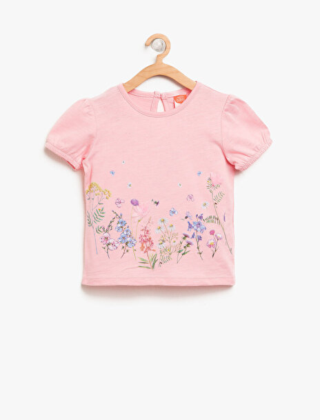 Koton Kız Çocuk İşlemeli T-shirt
