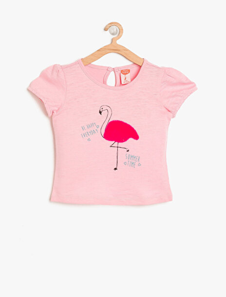 Koton Kız Çocuk Yazılı Baskılı T-Shirt