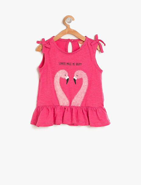 Koton Kız Çocuk İşlemeli Atlet