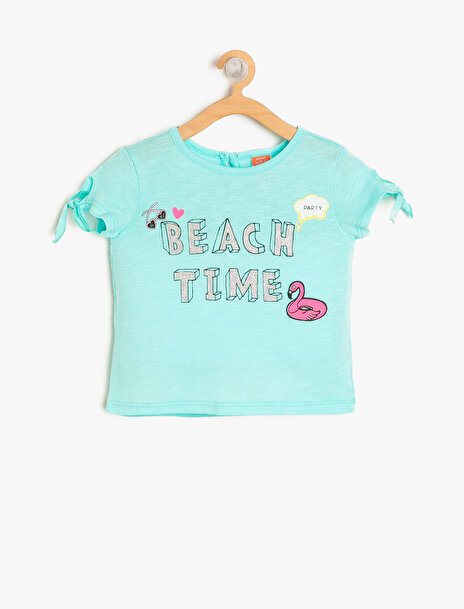 Koton Kız Çocuk Yazılı Baskılı T-Shirt