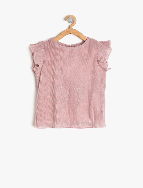 Koton Kız Çocuk Fırfır Detaylı T-Shirt