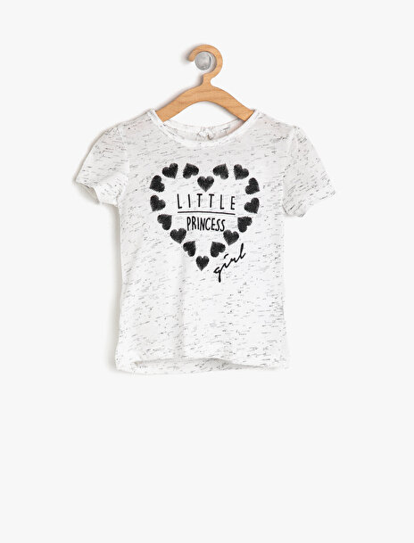 Koton Kız Çocuk Yazılı Baskılı T-Shirt