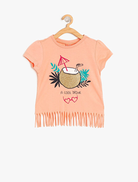 Koton Kız Çocuk Yazılı Baskılı T-Shirt