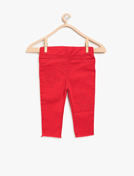 Koton Kız Çocuk Yıldız İşlemeli Pantolon