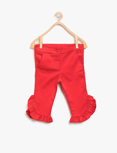 Koton Kız Çocuk Fırfır Detaylı Pantolon