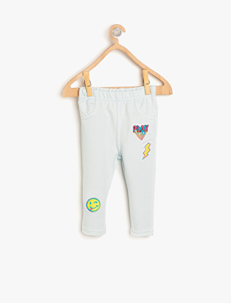 Koton Kız Çocuk İşlemeli Tayt