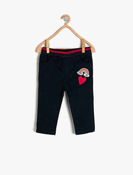 Koton Kız Çocuk Aplikeli Pantolon