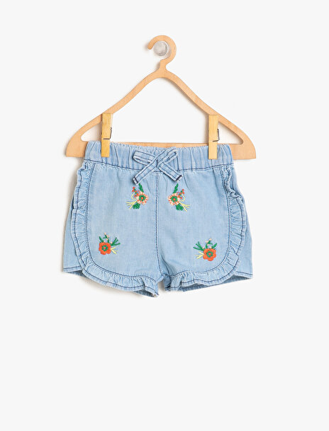Koton Kız Çocuk Fırfır Detaylı Şort