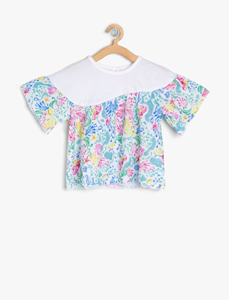 Koton Kız Çocuk Desenli Bluz