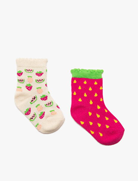 Koton Kız Çocuk Kız Bebek 2'li Çorap Koton Kız Çocuk Kız Bebek 2'li Çorap