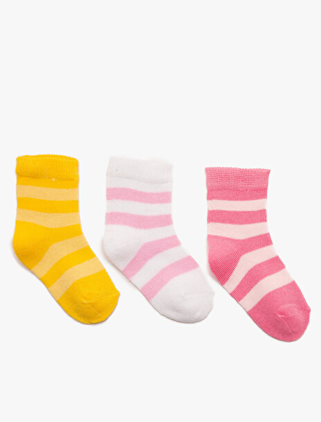 Koton Kız Çocuk 3!lü Kız Bebek Çorap Koton Kız Çocuk 3!lü Kız Bebek Çorap