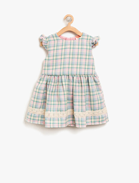 Koton Kız Çocuk Kareli Elbise