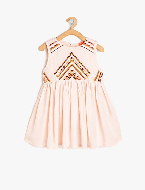 Koton Kız Çocuk İşlemeli Elbise