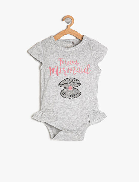 Koton Kız Çocuk Yazılı Baskılı Çıtçıtlı Zıbın