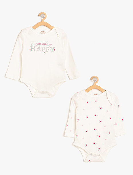 Koton Kız Çocuk 2'li Baskılı Body