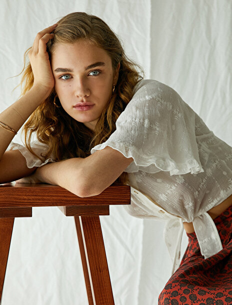 Koton Kadın İşlemeli Bluz