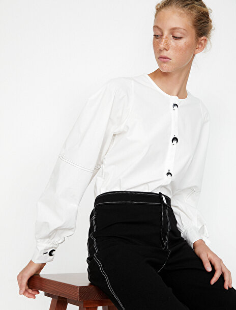 Koton Kadın Bisiklet Yaka Gömlek