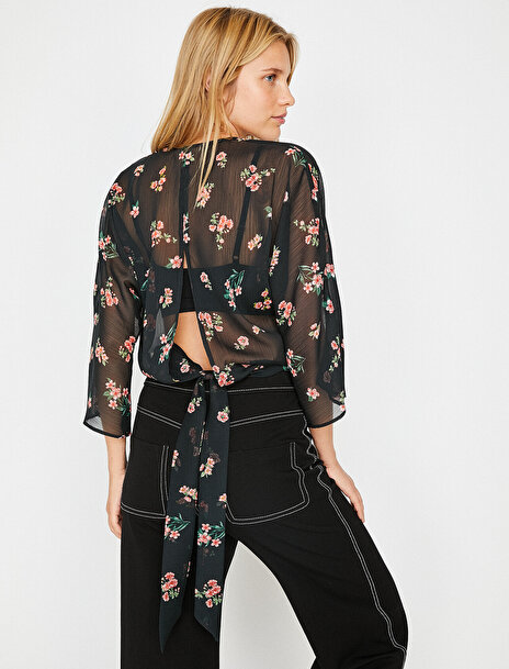 Koton Kadın Çiçek Desenli Bluz