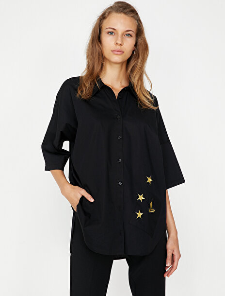 Koton Kadın Aplikeli Gömlek