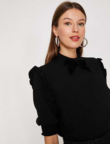 Koton Kadın Fiyonk Detaylı Bluz