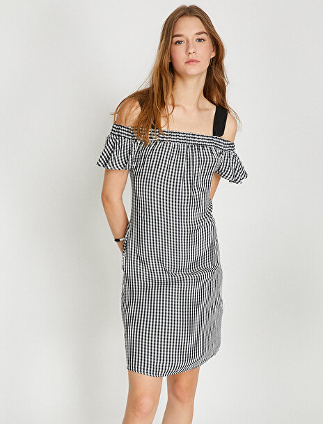 Koton Kadın Kareli Elbise