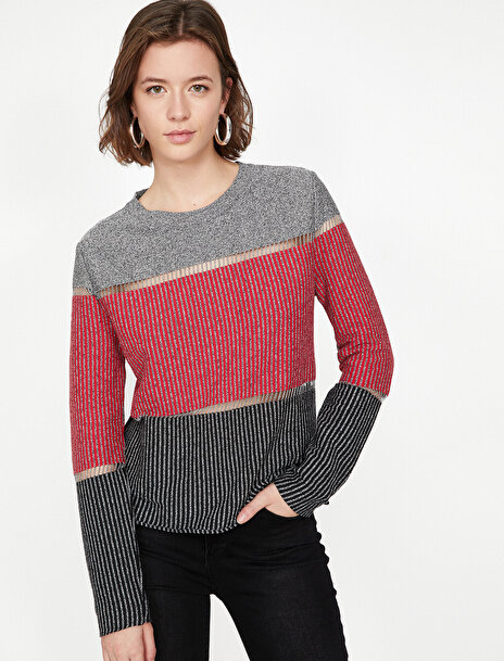 Koton Kadın Desenli Triko Kazak