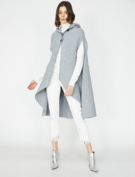 Koton Kadın Kapüşonlu Triko Hırka