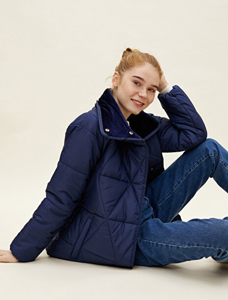 Koton Kadın Cepli Uzun Şişme Mont