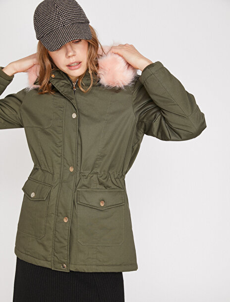 Koton Ole Genç Kız Suni Kürk Detaylı Parka