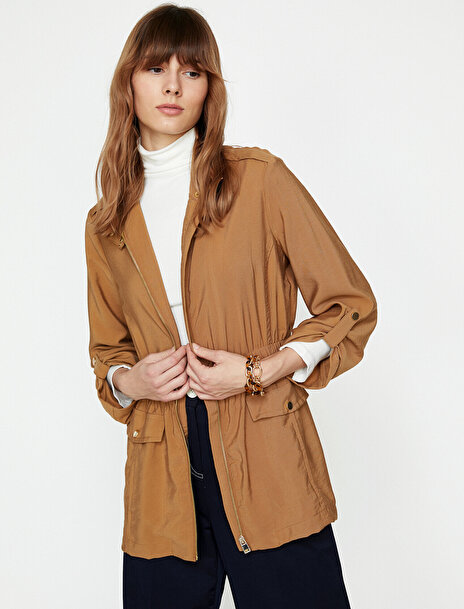 Koton Kadın Fermuar Detaylı Parka