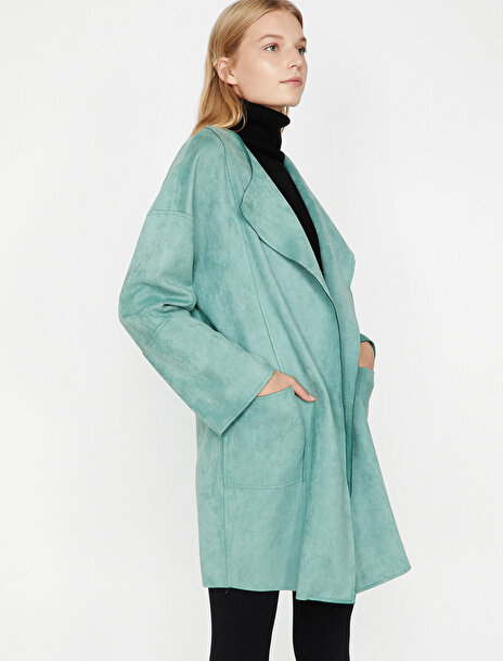 Koton Kadın Süet Görünümlü Trençkot