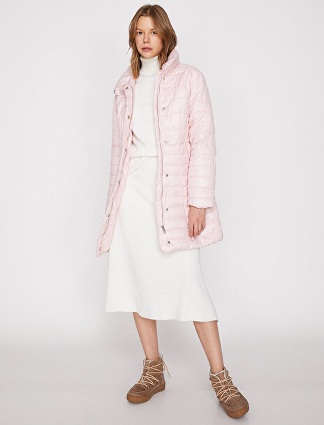 Koton Kadın Cepli Uzun Şişme Mont