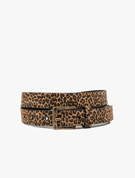 Koton Kadın Leopar Desenli Kemer