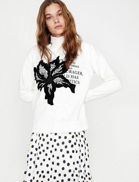 Koton Kadın Aplikeli Sweatshirt