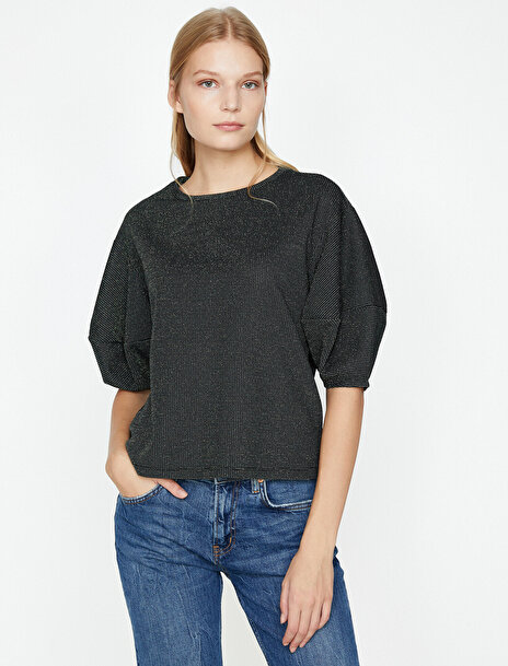 Koton Kadın Desen Detaylı T-Shirt