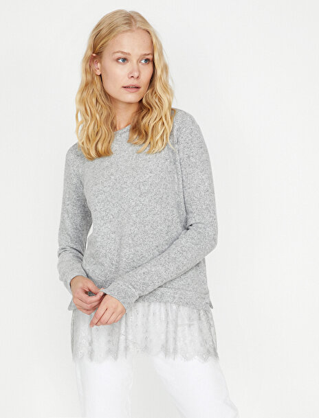 Koton Kadın Dantel Detaylı Tunik