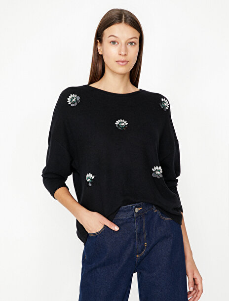 Koton Kadın İşlemeli Kazak