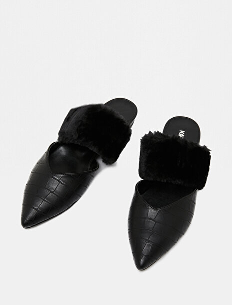 Koton Kadın Suni Kürk Detaylı Terlik