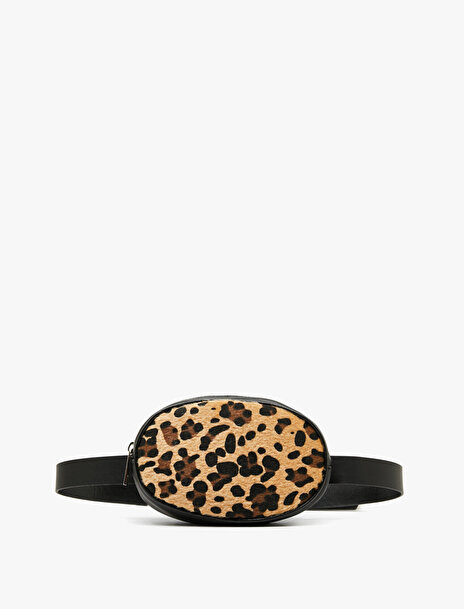 Koton Kadın Leopar Desenli Bel Çantası