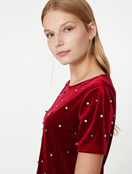 Koton Kadın Boncuk Detaylı Bluz