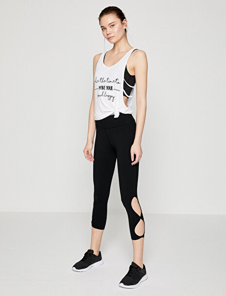 Koton Kadın Paça Detaylı Tayt