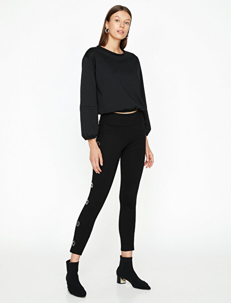 Koton Kadın Kuş Gözü Detaylı Tayt