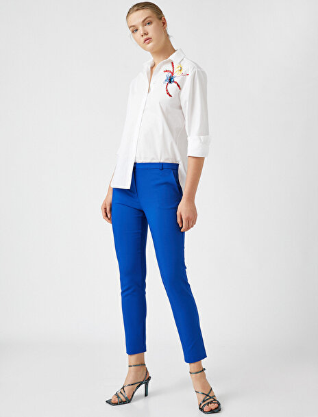 Koton Kadın Düz Renk Cigarette Pantolon